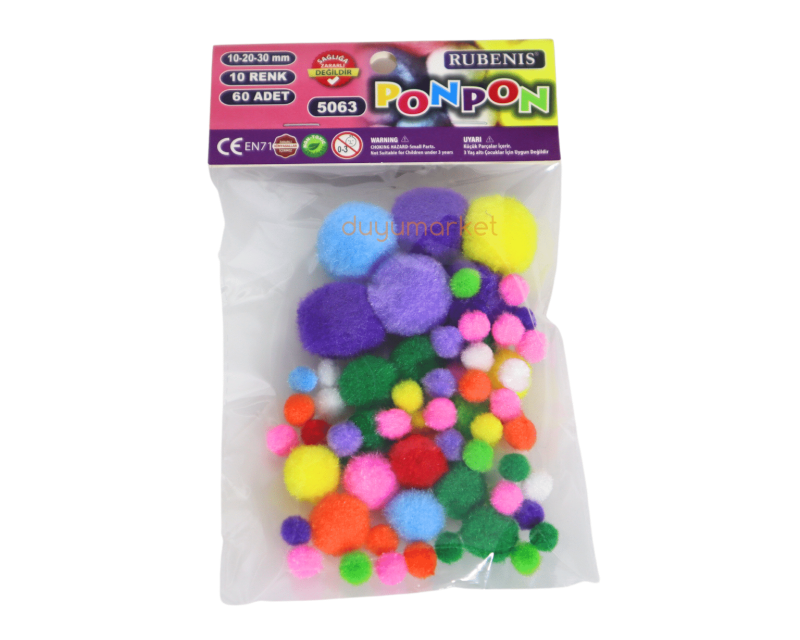 Rubenis Ponpon 10-20-30 Mm 10 Renk 60 Adet Fiyatı, Yorumları - duyumarket