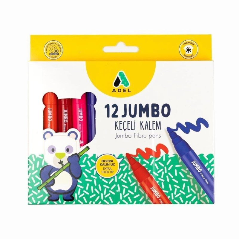 Adel 12'li Jumbo Keçeli Kalem Fiyatı, Yorumları - duyumarket